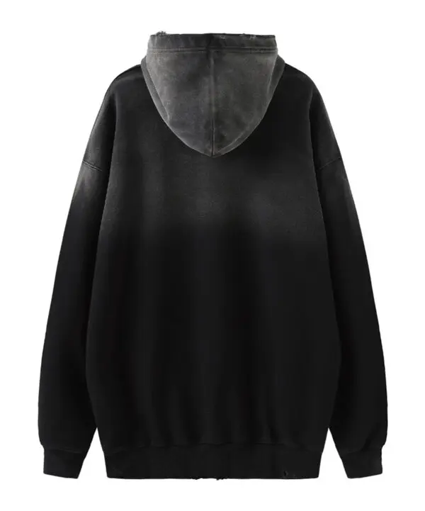 Marissa Chiara Long-sleeved Hooded Sweatshirt - Black