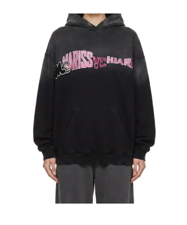 Marissa Chiara Long-sleeved Hooded Sweatshirt - Black