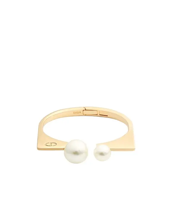 Dior Tribales New Look Bangle With Faux Pearls - Golden