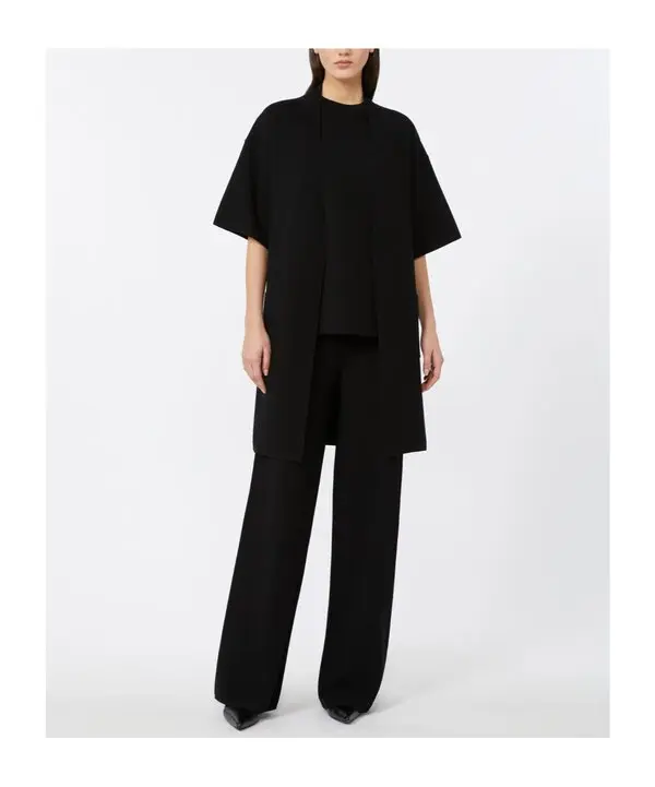 Max Mara Viscose Yarn Gilet - Black