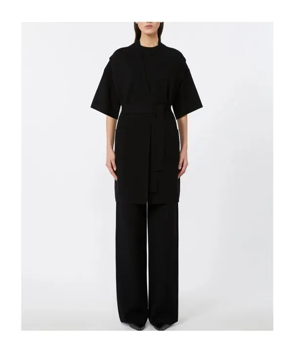 Max Mara Viscose Yarn Gilet - Black
