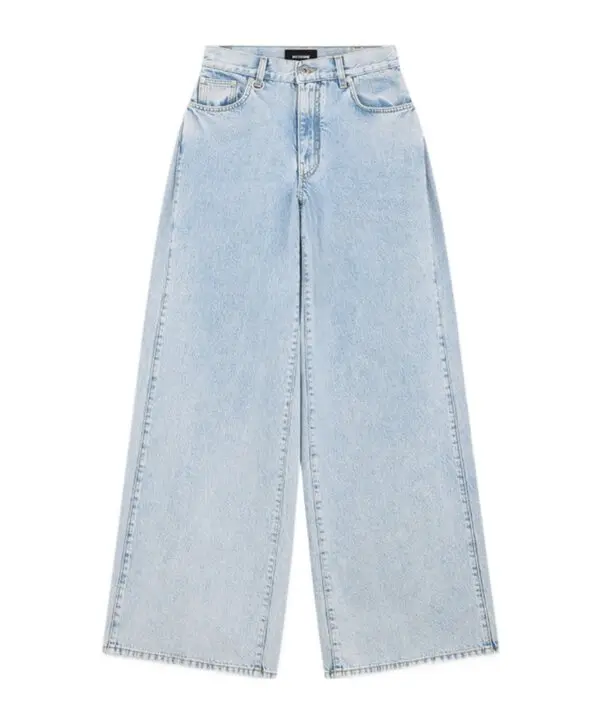 We11Done Low-rise Faded Wide-leg Denim Jeans