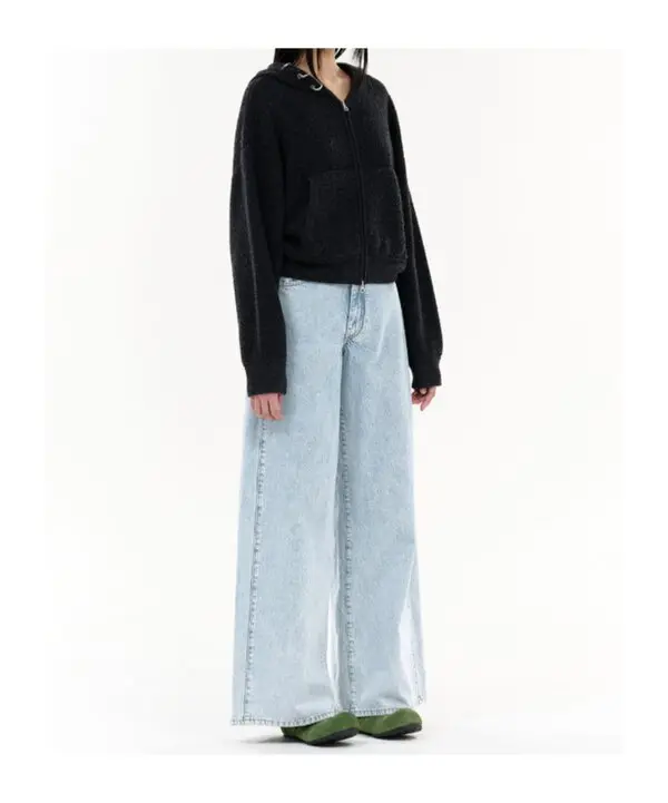 We11Done Low-rise Faded Wide-leg Denim Jeans