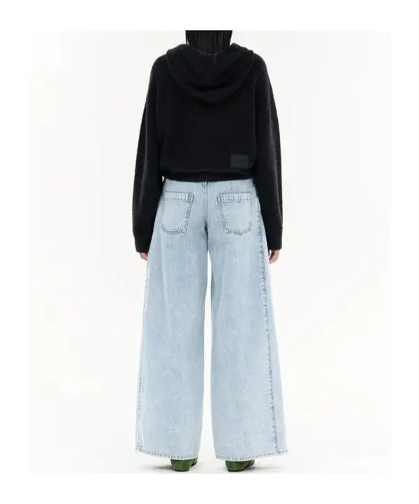 We11Done Low-rise Faded Wide-leg Denim Jeans