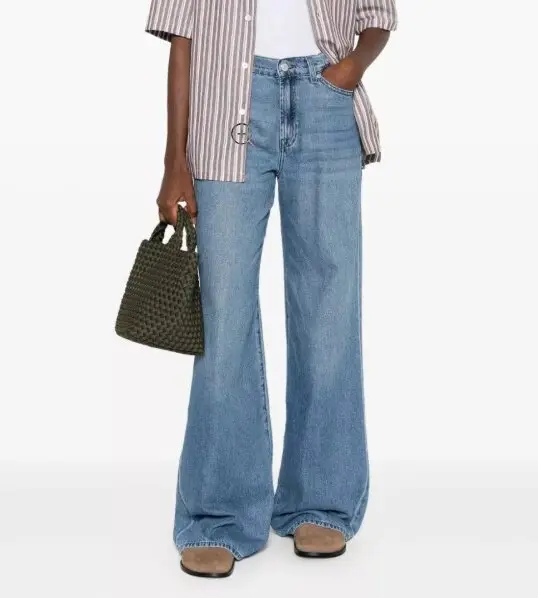7 For All Mankind Wide-leg Jeans - Blue