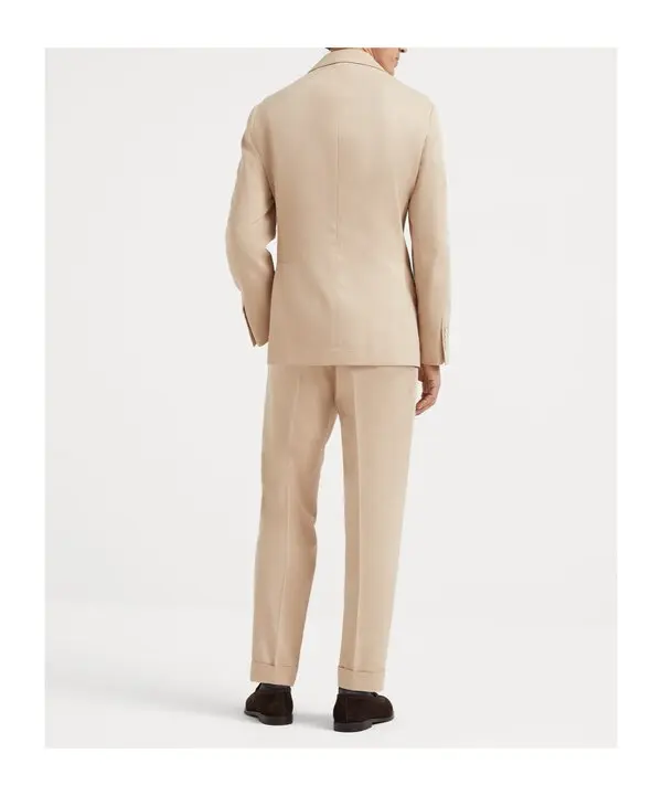 Brunello Cucinelli Long-sleeved Suit Coat Set - Beige