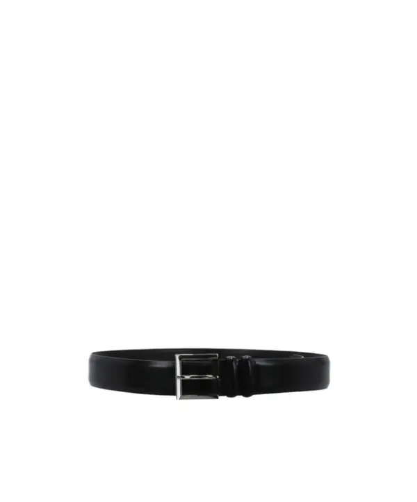 ORTIGNI Buckle-fastening Leather Belt - Black