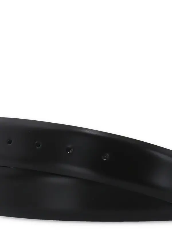 Orciani Square Buckle Leather Belt - Black