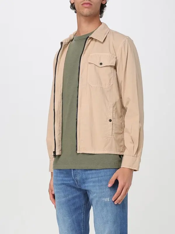 Woolrich Zip-up Long-sleeved Overshirt - Nude