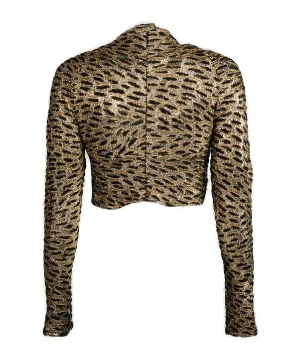 Rabanne Metallic Jacquard Twisted Chain-link Top