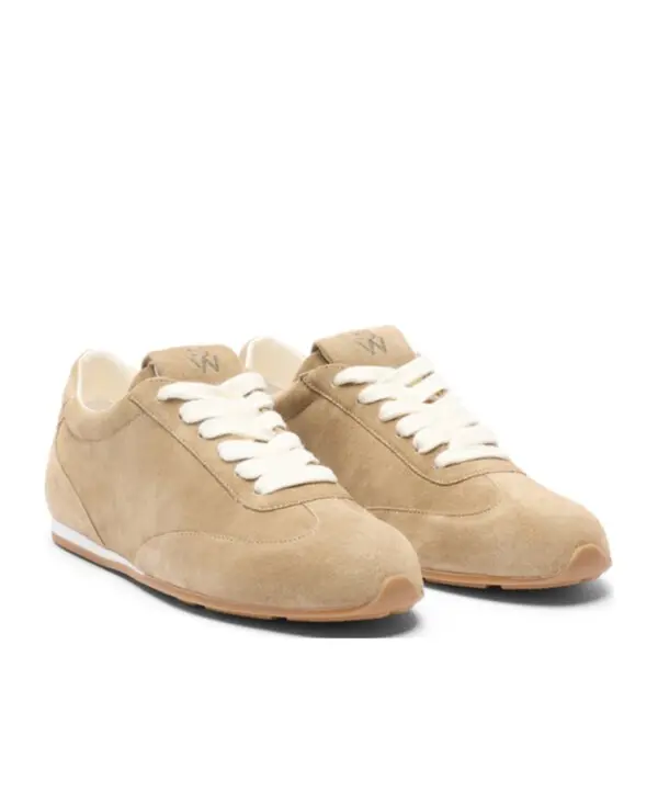 STUART WEITZMAN Colton Sleek Sneakers - Nude