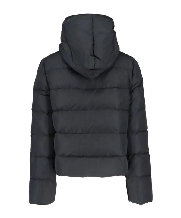 Rick Owens Down Zip-up Hooded Jacket - Black