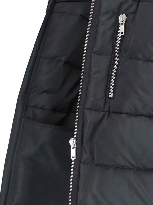 Rick Owens Down Zip-up Hooded Jacket - Black