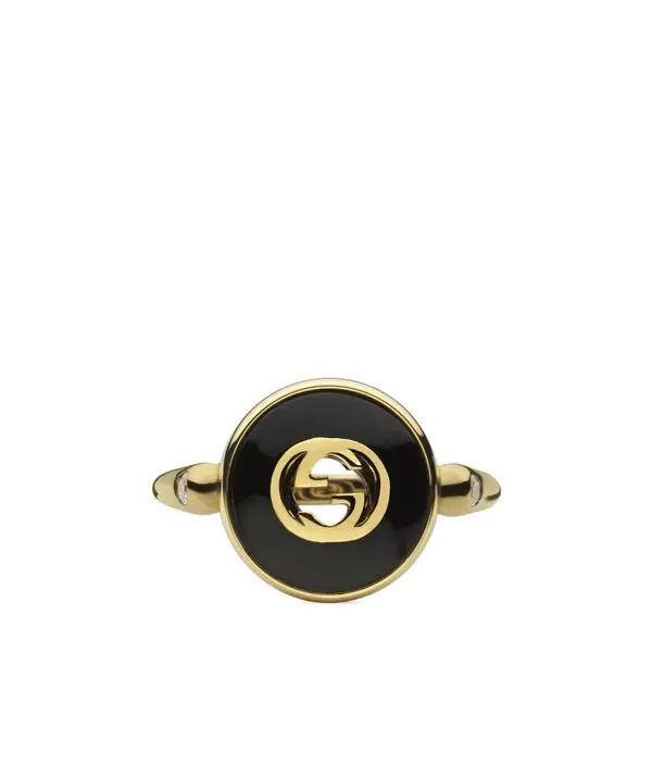 Gucci Interlocking Ring - Black