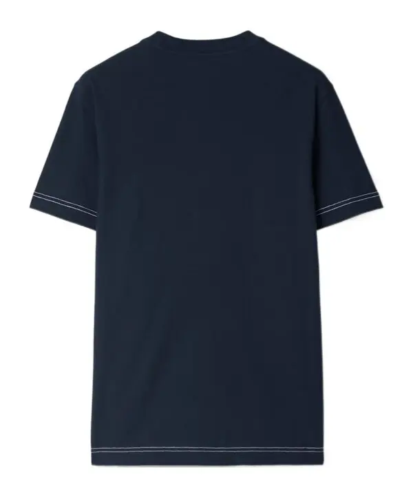 Burberry Contrast-stitching Cotton T-shirt - Black