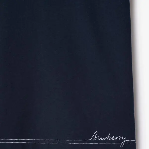 Burberry Contrast-stitching Cotton T-shirt - Black