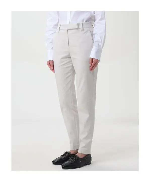 Brunello Cucinelli Cigarette Trousers - White