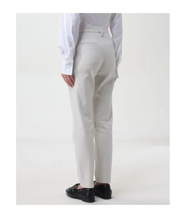 Brunello Cucinelli Cigarette Trousers - White