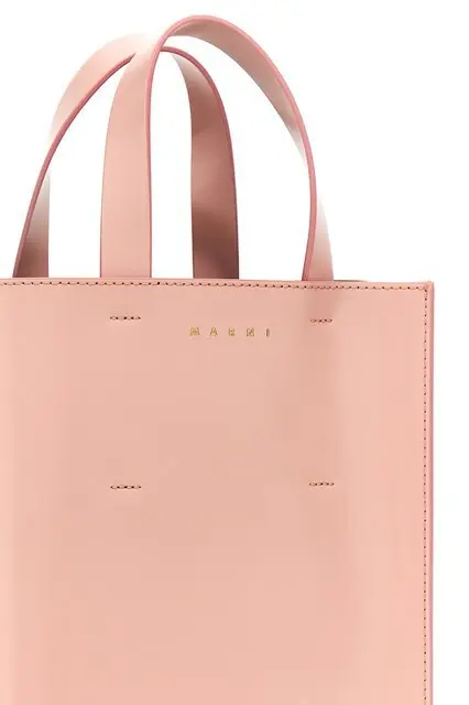 Marni Mini Museo Leather Tote Bag - Pink