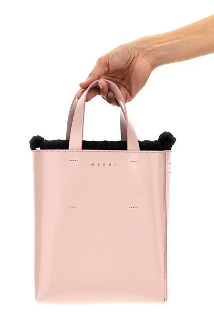 Marni Mini Museo Leather Tote Bag - Pink
