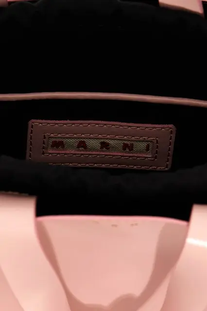 Marni Mini Museo Leather Tote Bag - Pink