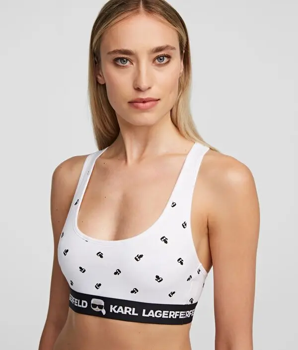 Karl Lagerfeld Ikonik Logo Bralette