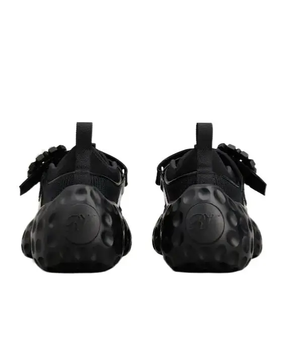 ROGER VIVIER Viv' Run Light Sneakers With Crystal Buckle