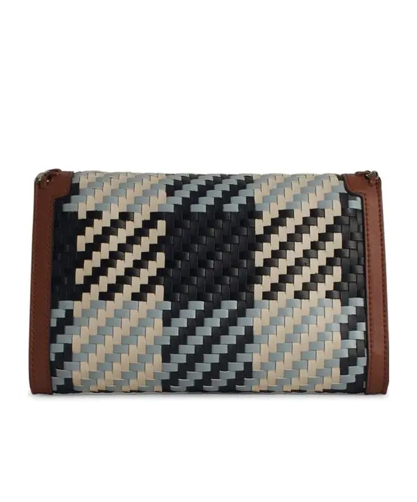 Stella McCartney Mini Checked Foldover Crossbody Bag - Black