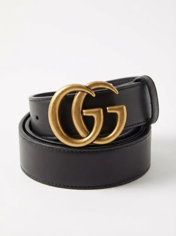 Gucci Double G Buckle Belt - Black