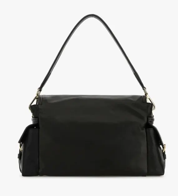Prada Re-nylon Triangle-logo Shoulder Bag - Black