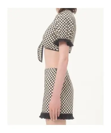 Valentino Garavani Printed Polka Dot Poplin Top