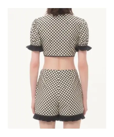 Valentino Garavani Printed Polka Dot Poplin Top