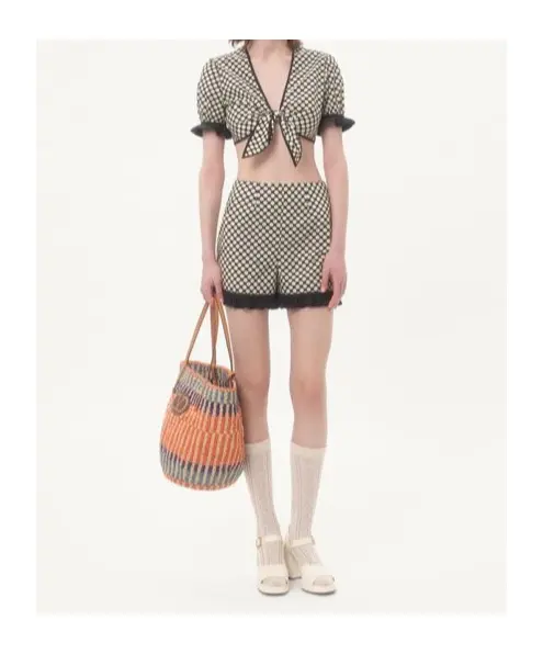 Valentino Garavani Printed Polka Dot Poplin Top