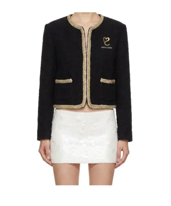 Marissa Chiara Long Sleeve Jacket With Embellished Detail