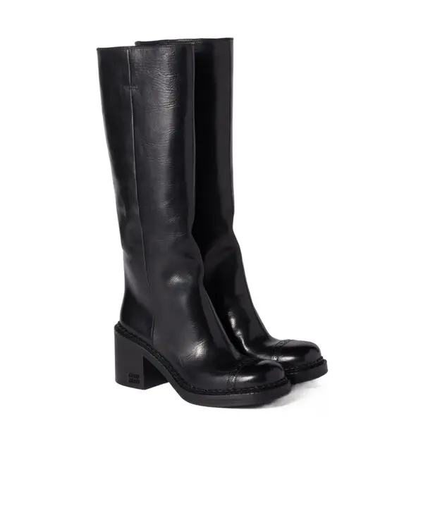 Miu Miu Leather Knee-high Boots