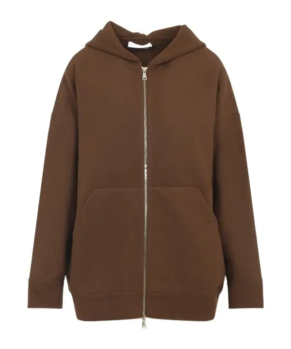 Max Mara Wool Zip-up Hoodie - Brown