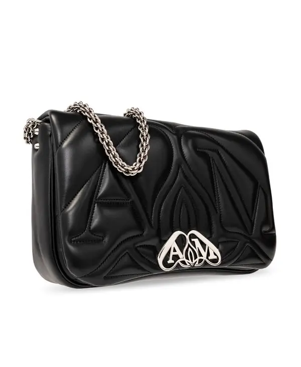 Alexander McQueen The Seal Quilted Shoulder Bag - Black