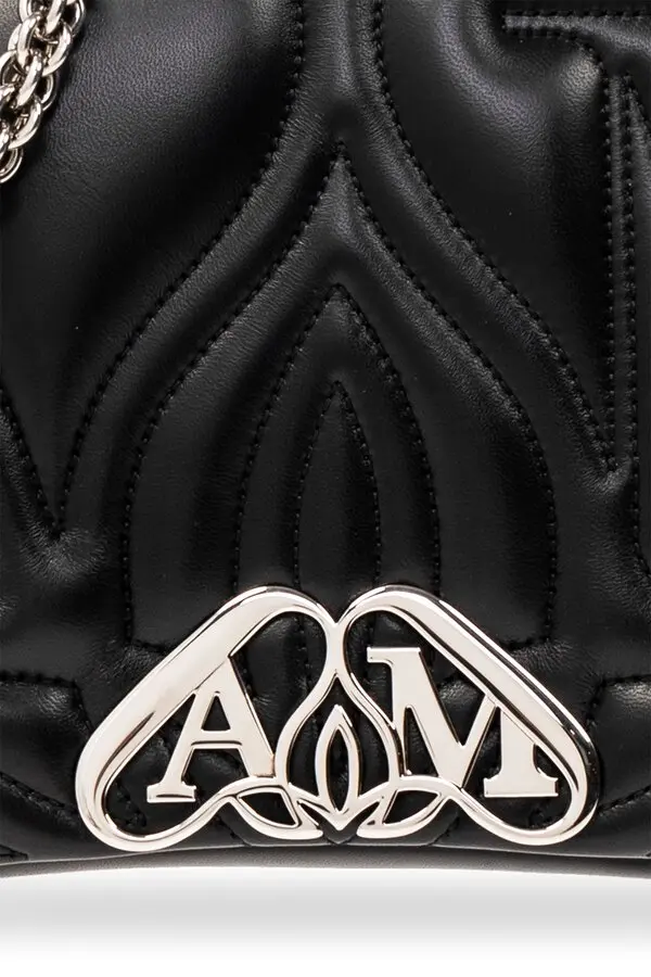 Alexander McQueen The Seal Quilted Shoulder Bag - Black