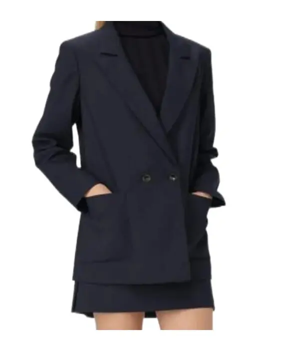 A.p.c. Double-breasted Suit Jacket With Lapels And Pockets