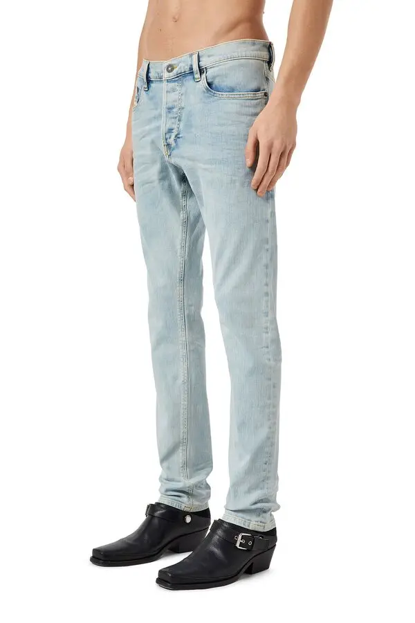 DIESEL® Slim Straight-leg Jeans In Light Wash Stretch Denim - Blue