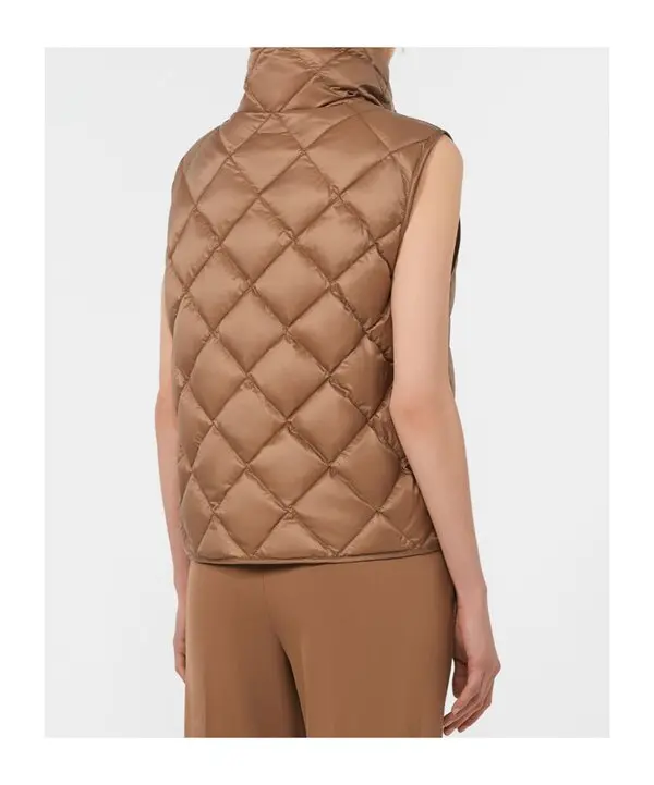 Max Mara Water-repellent Nylon Canvas Gilet - Brown