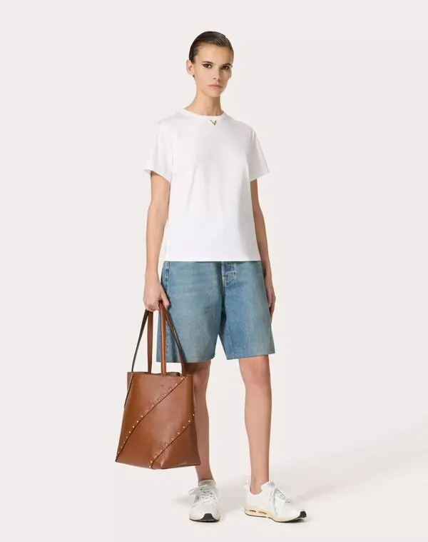 Valentino Garavani Vlogo Plaque Crewneck T-shirt
