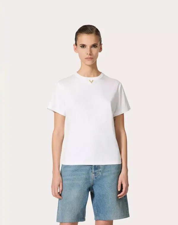 Valentino Garavani Vlogo Plaque Crewneck T-shirt
