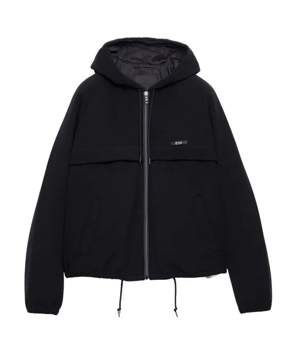 Prada Zip-up Hooded Jacket - Black