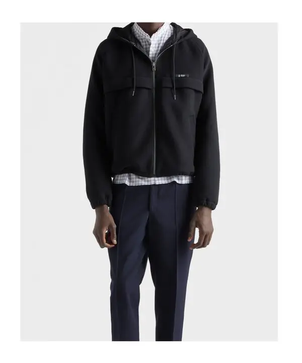 Prada Zip-up Hooded Jacket - Black