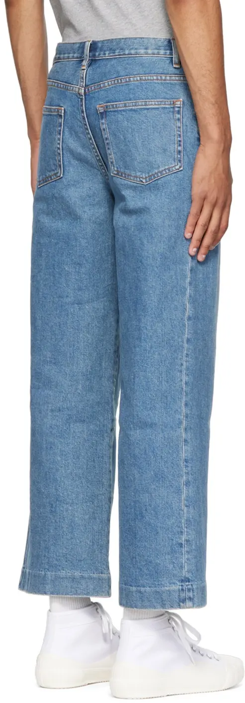 A.p.c. Cropped Sailor Jeans - Blue