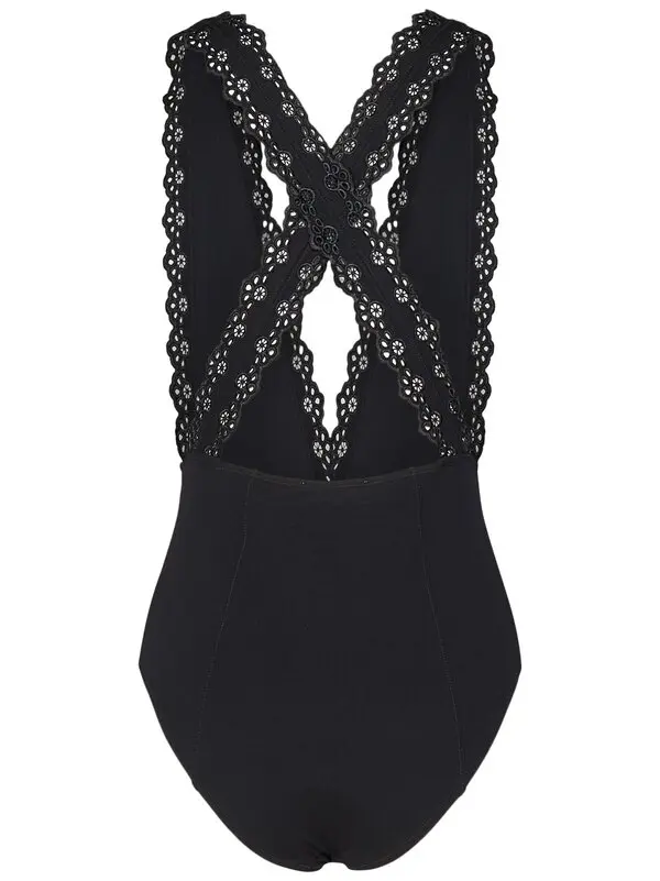Ulla Johnson Ophelia One-piece Swimsuit With Madeira Embroidery