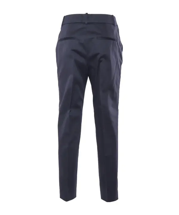 Peserico Slim Fit Trousers With Pleats And Rear Pocket