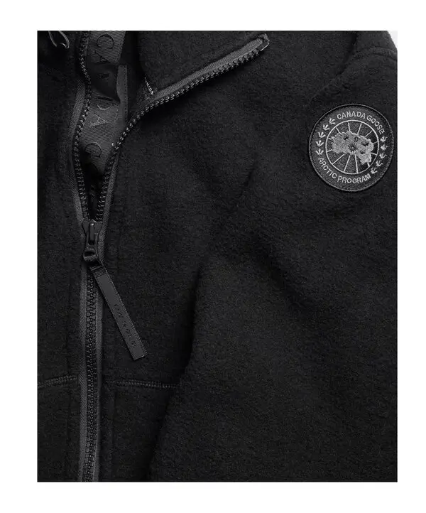 Canada Goose Zip Up Fleece Hooded Jacket - Black