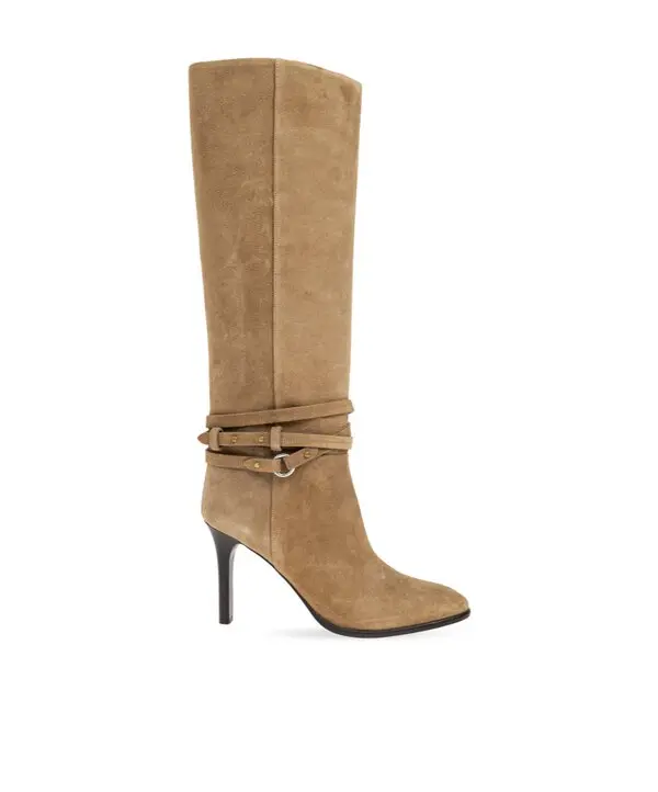 Isabel Marant Étoile Léva Knee-high Stiletto Boots With Buckle Detail
